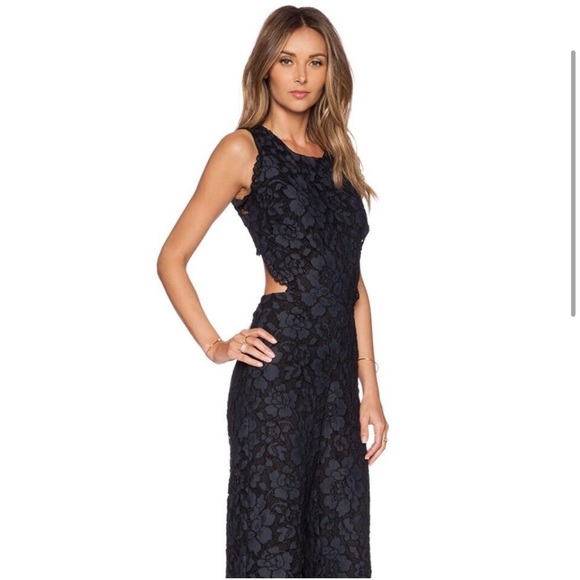 Alexis | Pants & Jumpsuits | Alexis Navy Livia Lace Cut Out Jumpsuit S ...